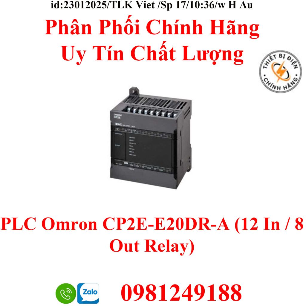 PLC Omron CP2E-E20DR-A (12 In / 8 Out Relay) – thietbidienchinhhang