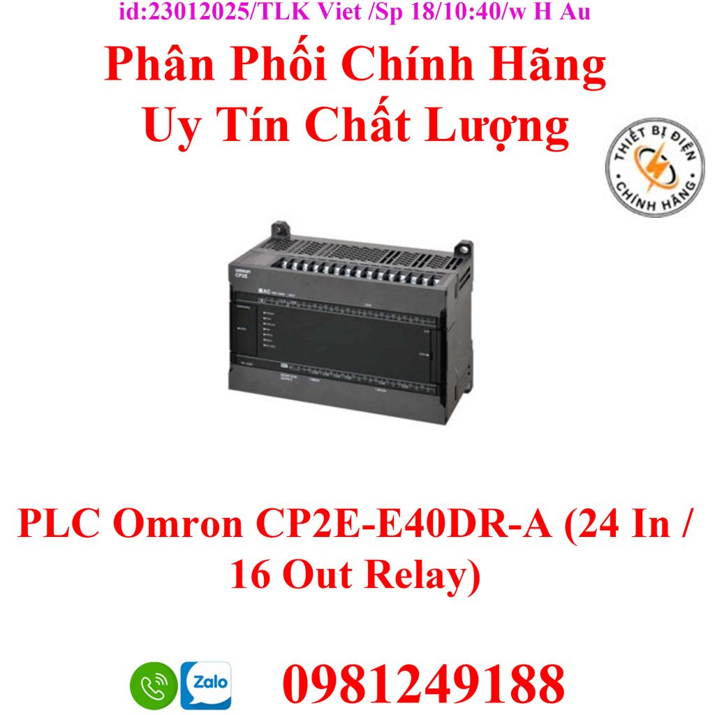 PLC Omron CP2E-E40DR-A (24 In / 16 Out Relay) – thietbidienchinhhang