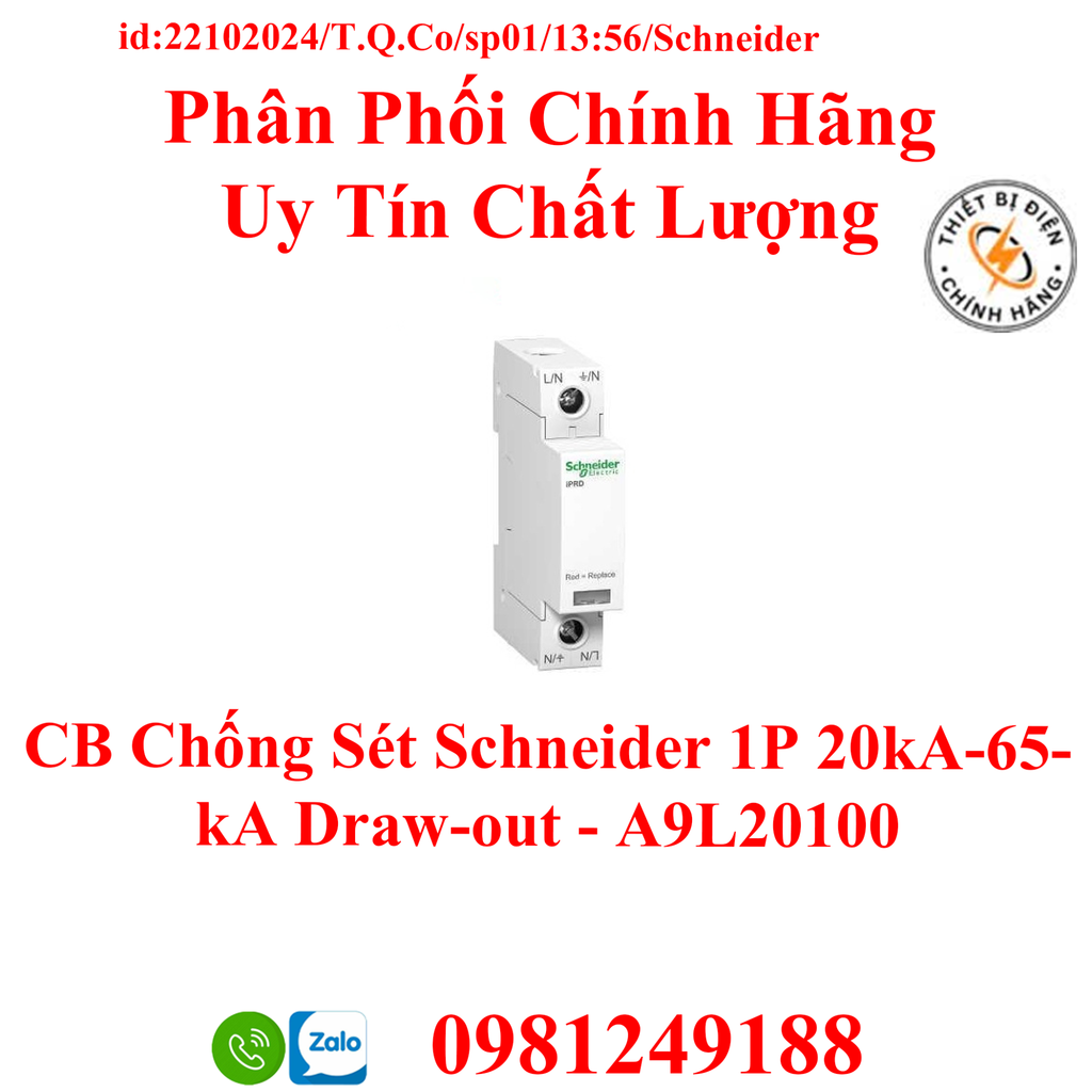 CB Chống Sét Schneider 1P 20kA-65kA Draw-out – thietbidienchinhhang