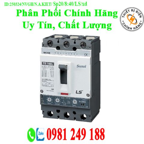 MCCB LS TS160N ATU160 3P 50kA 125A Chỉnh Dòng Lr = 0.8~1, Li = 5~10 X – thietbidienchinhhang
