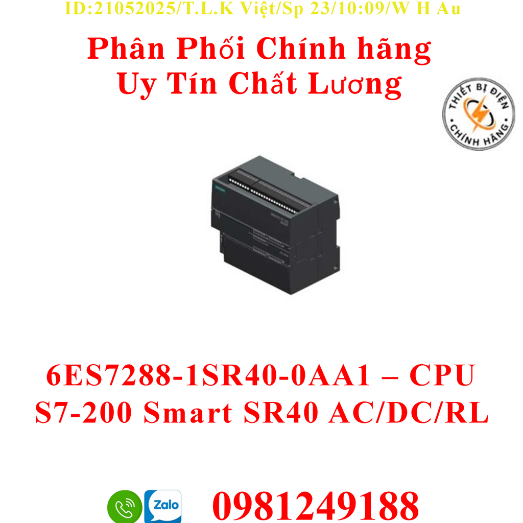 CPU 6ES7288-1SR40-0AA1 – CPU S7-200 Smart SR40 AC/DC/RL – thietbidienchinhhang