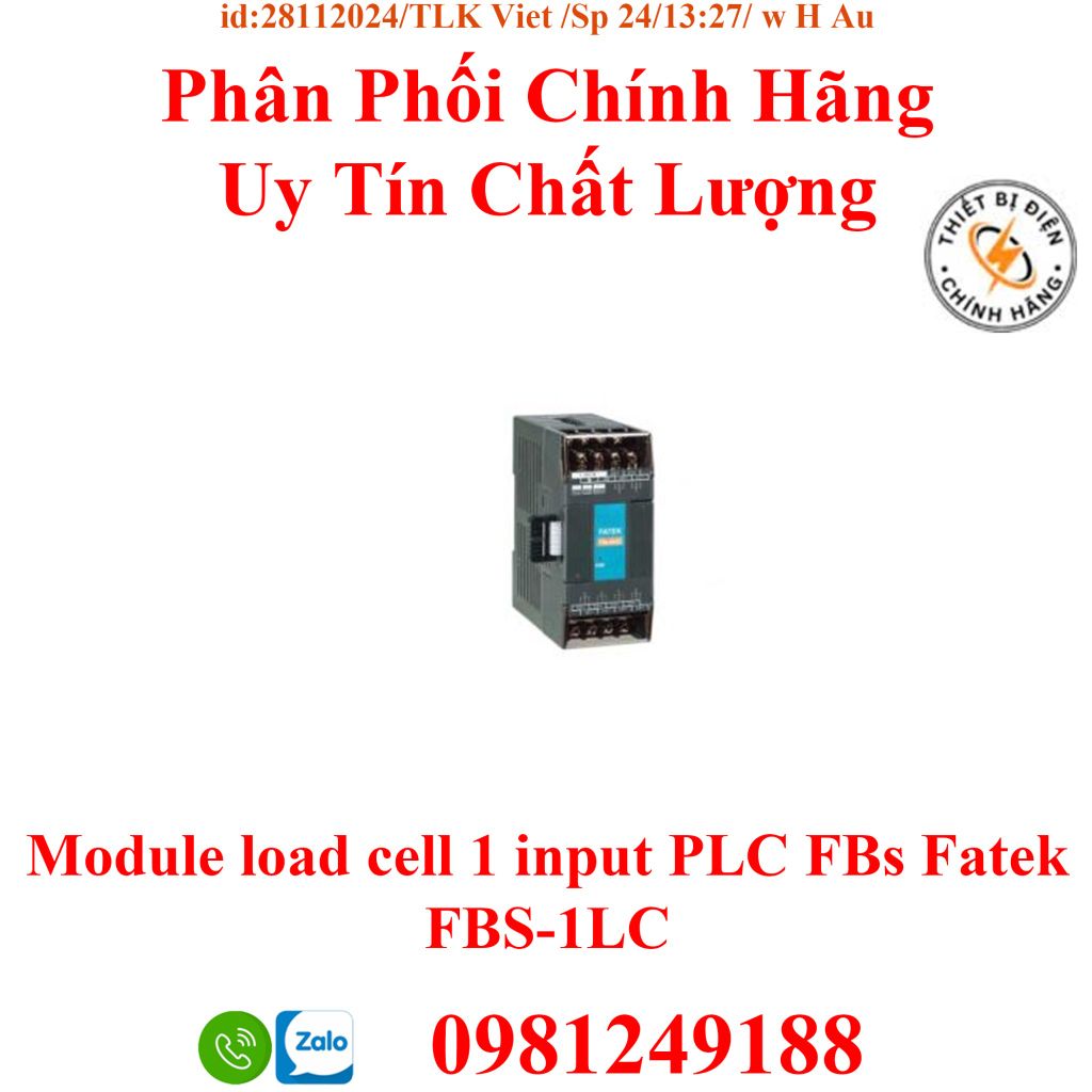 Module load cell 1 input PLC FBs Fatek FBS-1LC – thietbidienchinhhang