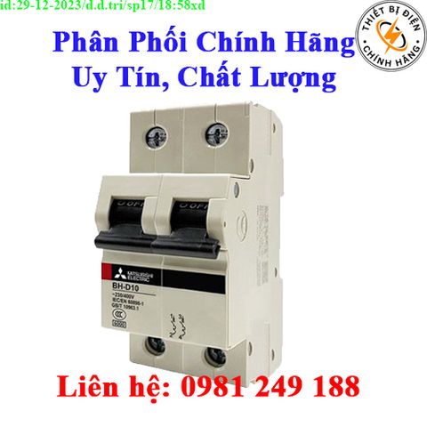 MCB Mitsubishi BH-D10 2P 50A 10KA – thietbidienchinhhang