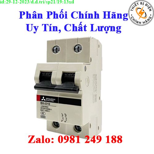 MCB Mitsubishi BH-D10 2P 10A,13A,16A,20A 10KA – thietbidienchinhhang