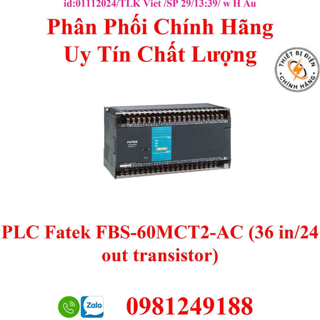 PLC Fatek FBS-60MCT2-AC (36 in/24 out transistor) – thietbidienchinhhang