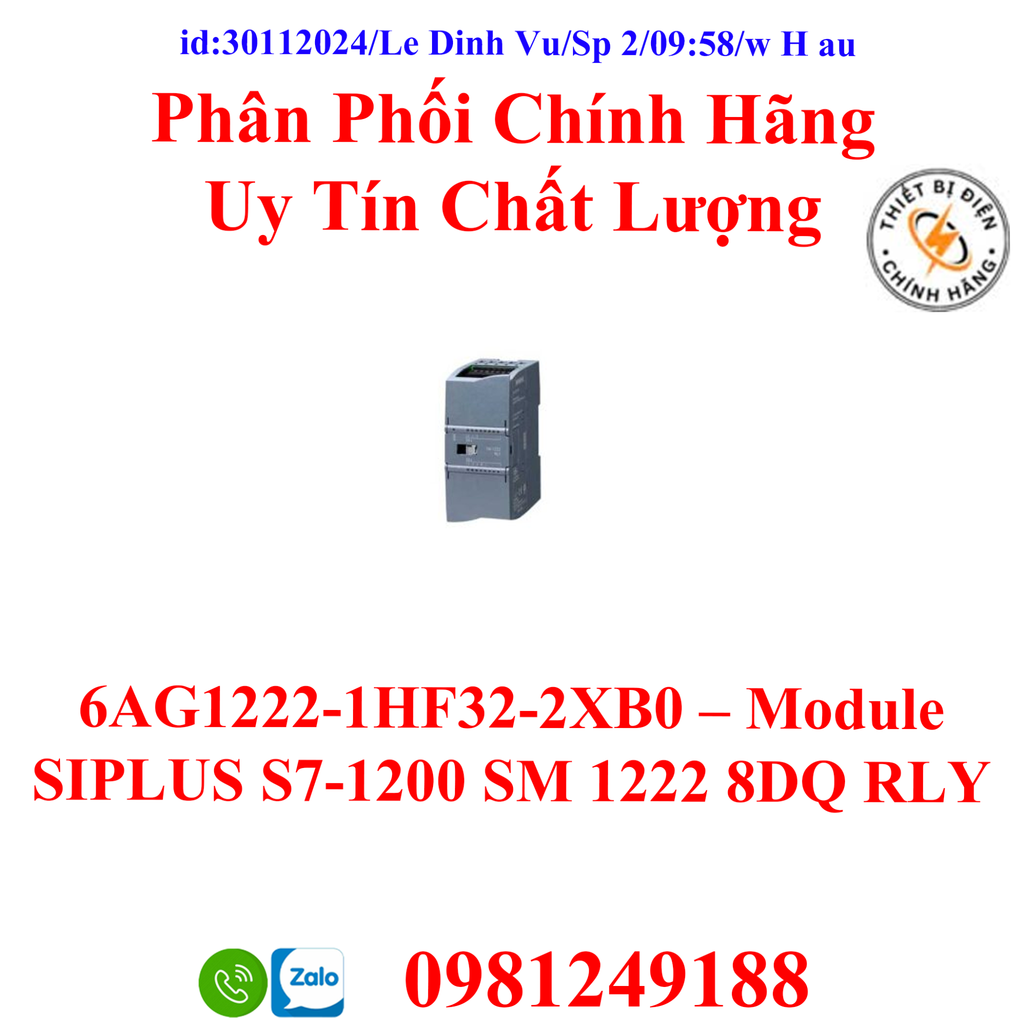 6AG1222-1HF32-2XB0 – Module SIPLUS S7-1200 SM 1222 8DQ RLY ...
