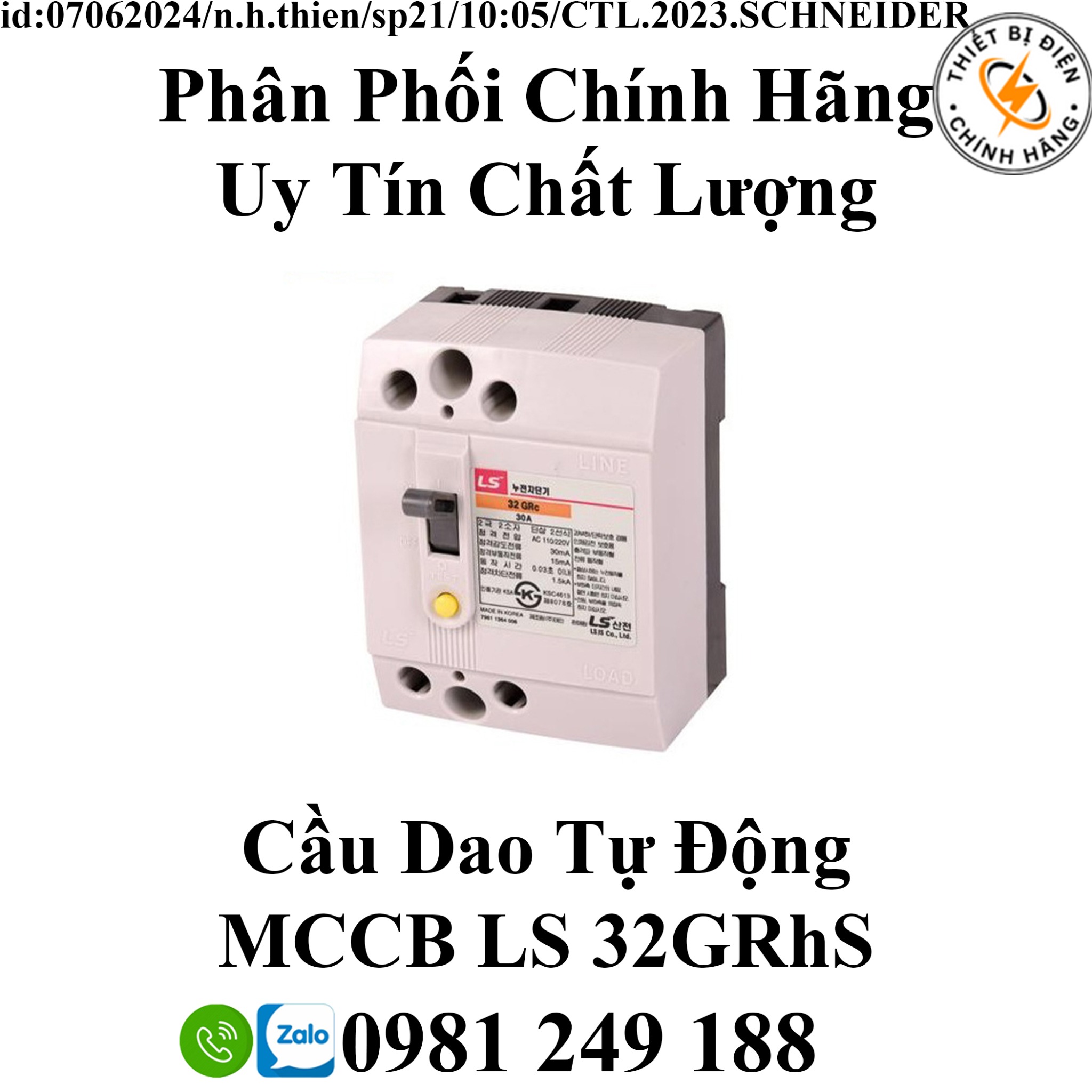Cầu Dao Tự Động MCCB 32GRhS – thietbidienchinhhang