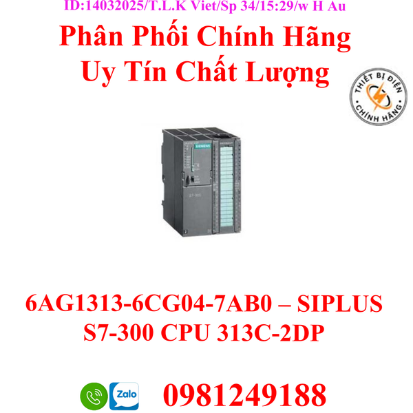 CPU 6AG1313-6CG04-7AB0 – SIPLUS S7-300 CPU 313C-2DP – thietbidienchinhhang