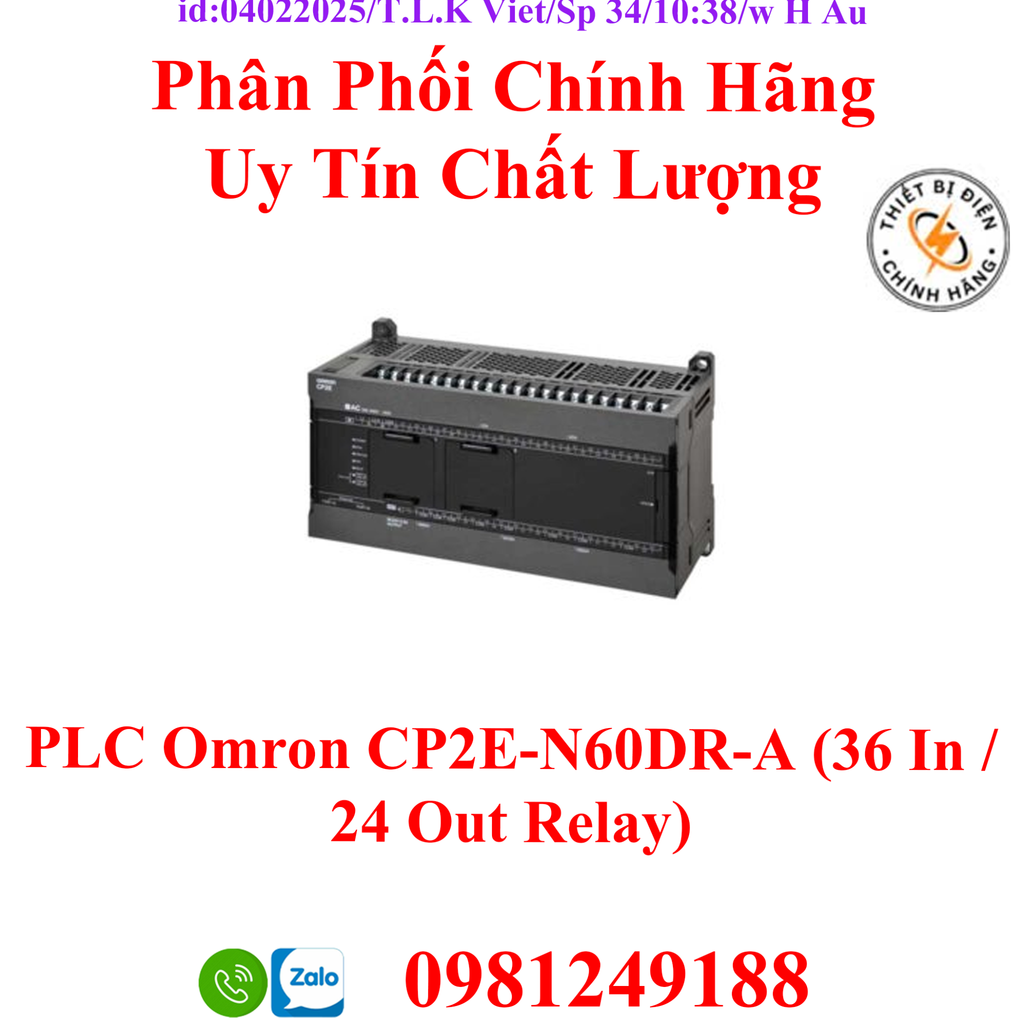 PLC Omron CP2E-N60DR-A (36 In / 24 Out Relay) – thietbidienchinhhang