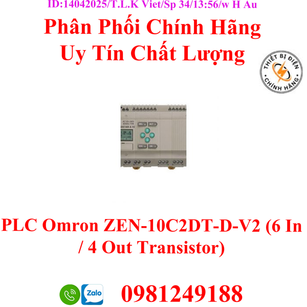 PLC Omron ZEN-10C2DT-D-V2 (6 In / 4 Out Transistor) – thietbidienchinhhang