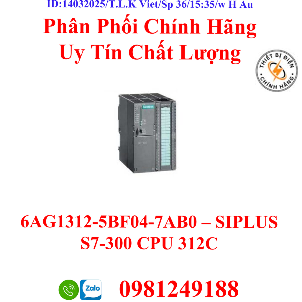 CPU 6AG1312-5BF04-7AB0 – SIPLUS S7-300 CPU 312C – thietbidienchinhhang