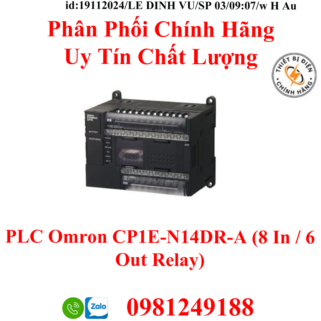 PLC Omron CP1E-N14DR-A (8 In / 6 Out Relay) – thietbidienchinhhang