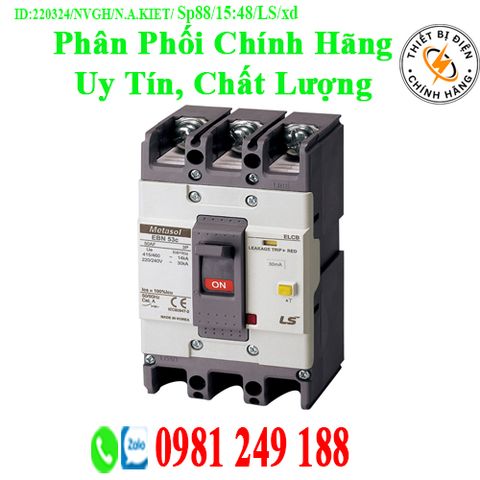 CB Chống Giật ELCB LS EBN203c 26kA 3P 125A-150A-175A-200A-225A-250A ...