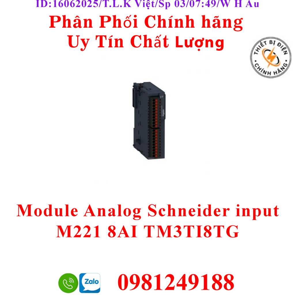 Module Analog Schneider input M221 8AI TM3TI8TG – thietbidienchinhhang