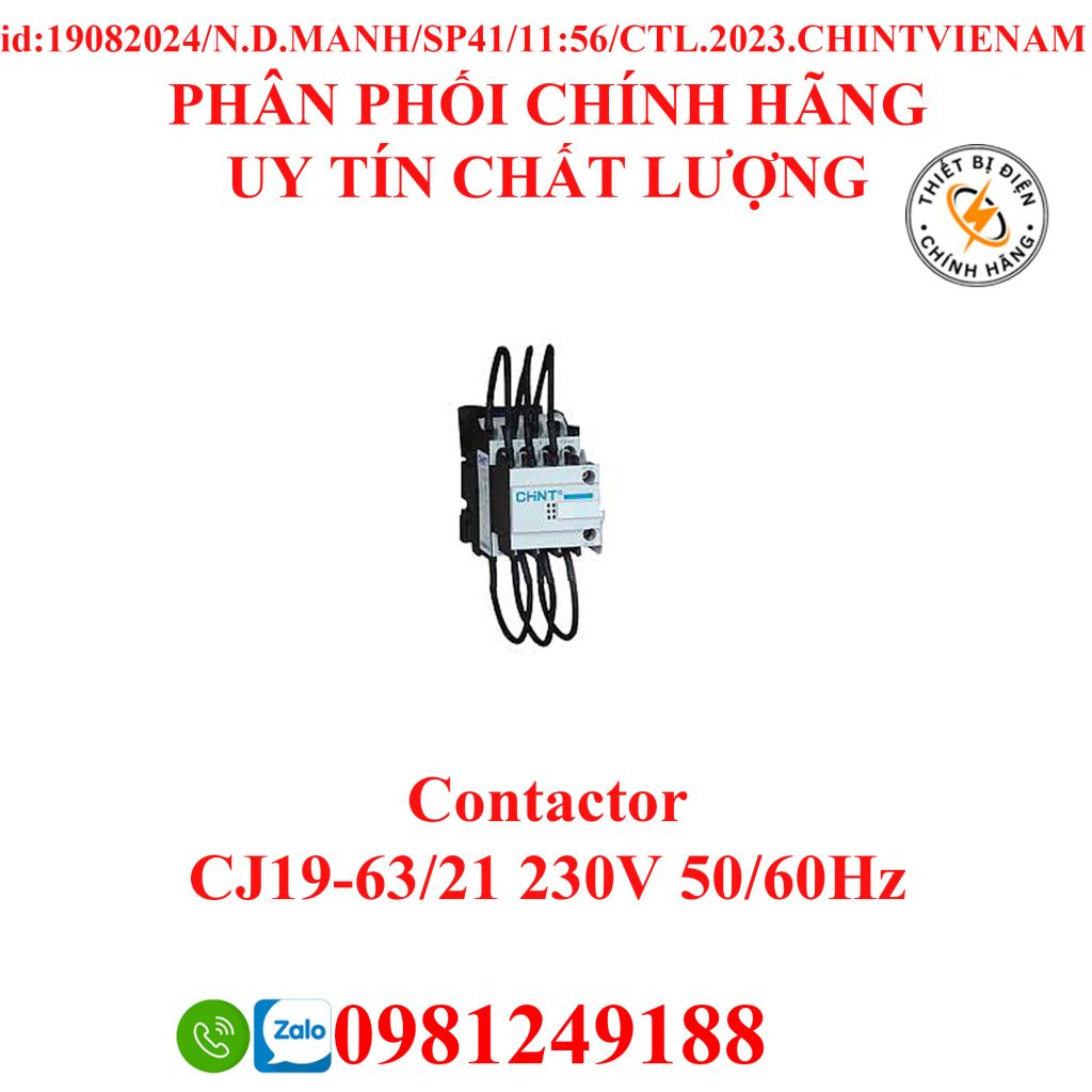 Contactor CJ19-95/12 230V 50/60Hz – thietbidienchinhhang