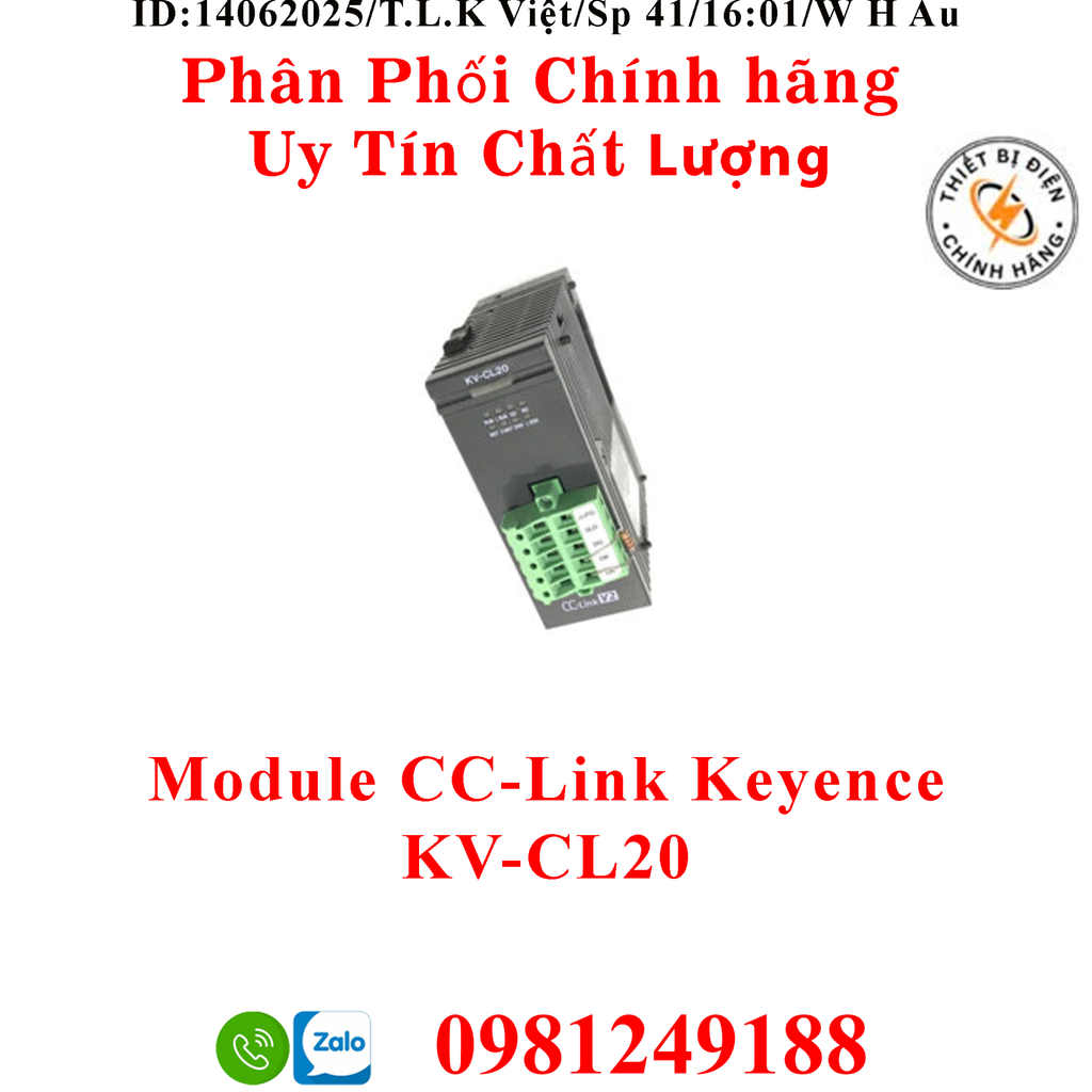 Module CC-Link Keyence KV-CL20 – thietbidienchinhhang
