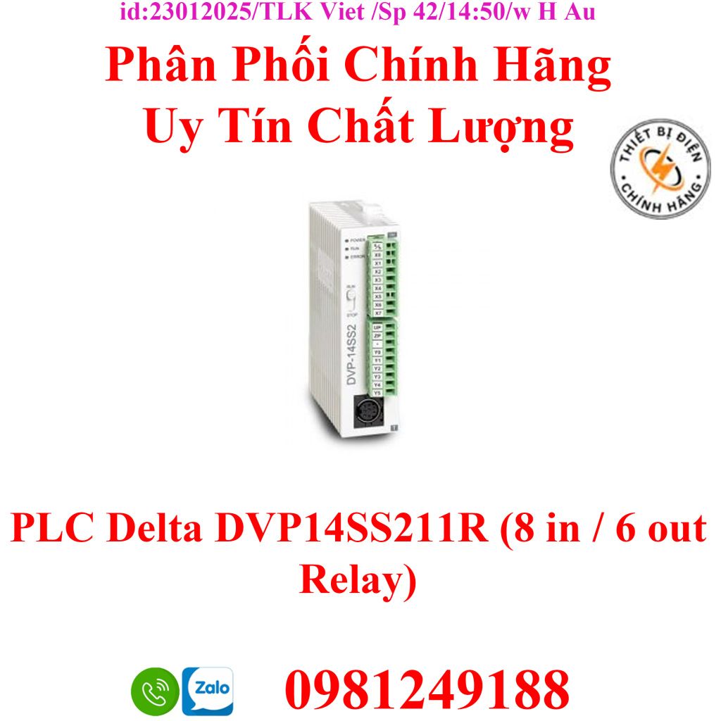 PLC Delta DVP14SS211R (8 in / 6 out Relay) – thietbidienchinhhang