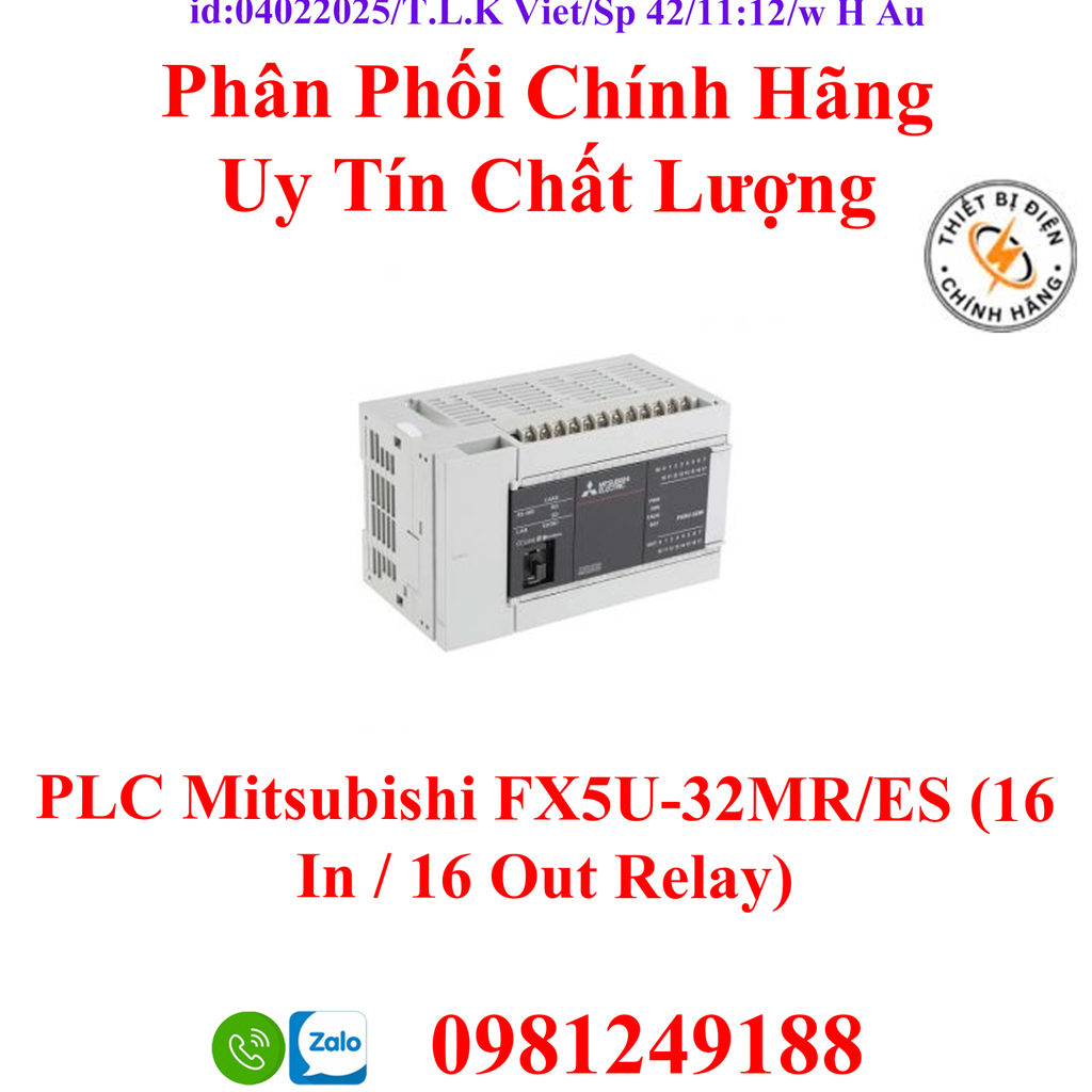 PLC Mitsubishi FX5U-32MR/ES (16 In / 16 Out Relay) – thietbidienchinhhang