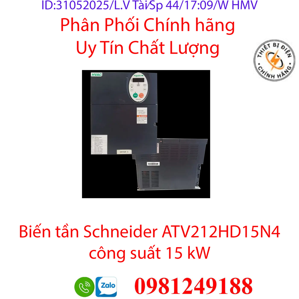 Biến tần Schneider ATV212HD15N4 công suất 15 kW – thietbidienchinhhang
