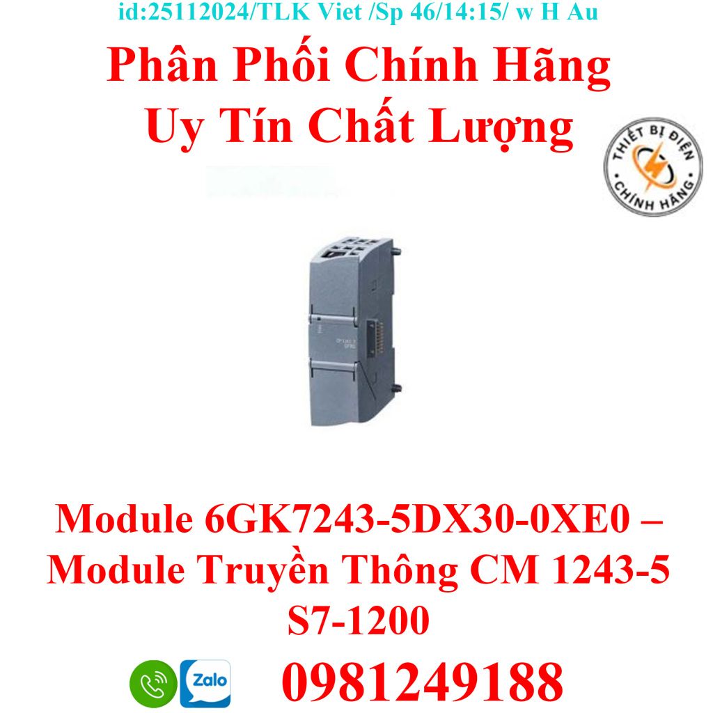 Module 6GK7243-5DX30-0XE0 – Module Truyền Thông CM 1243-5 S7-1200 ...
