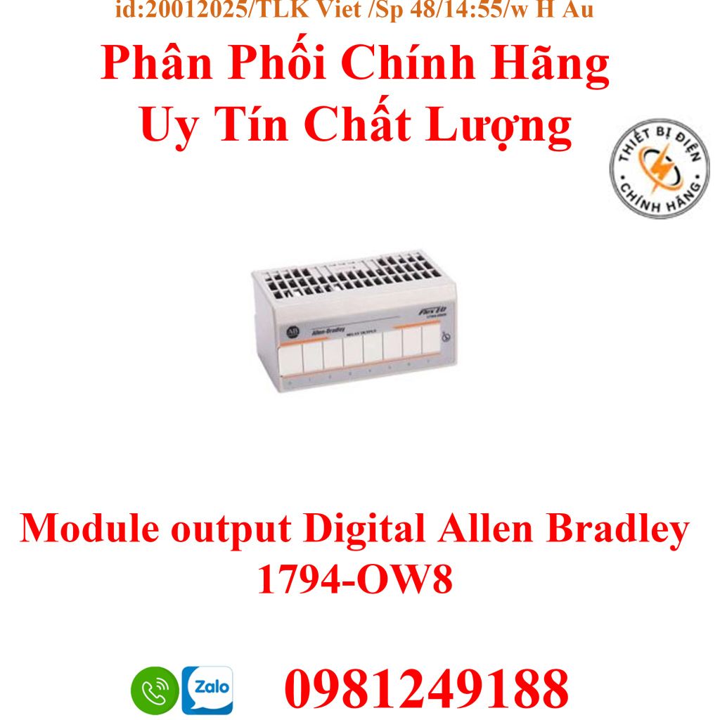 Module output Digital Allen Bradley 1794-OW8 – thietbidienchinhhang