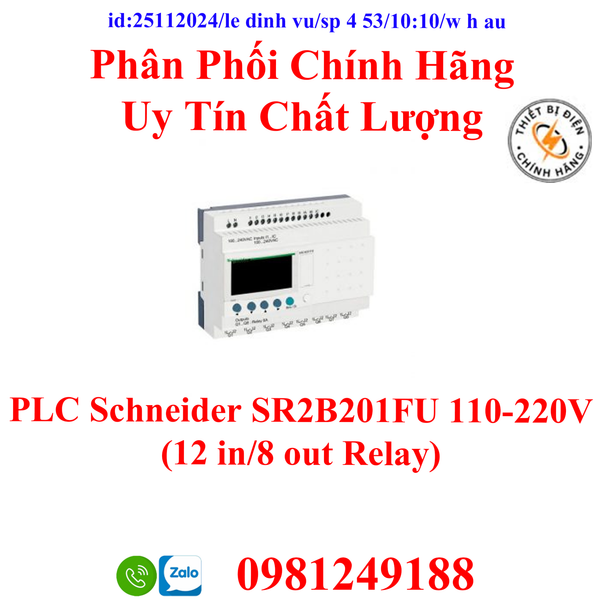 PLC Schneider SR2B201FU 110-220V (12 in/8 out Relay) – thietbidienchinhhang