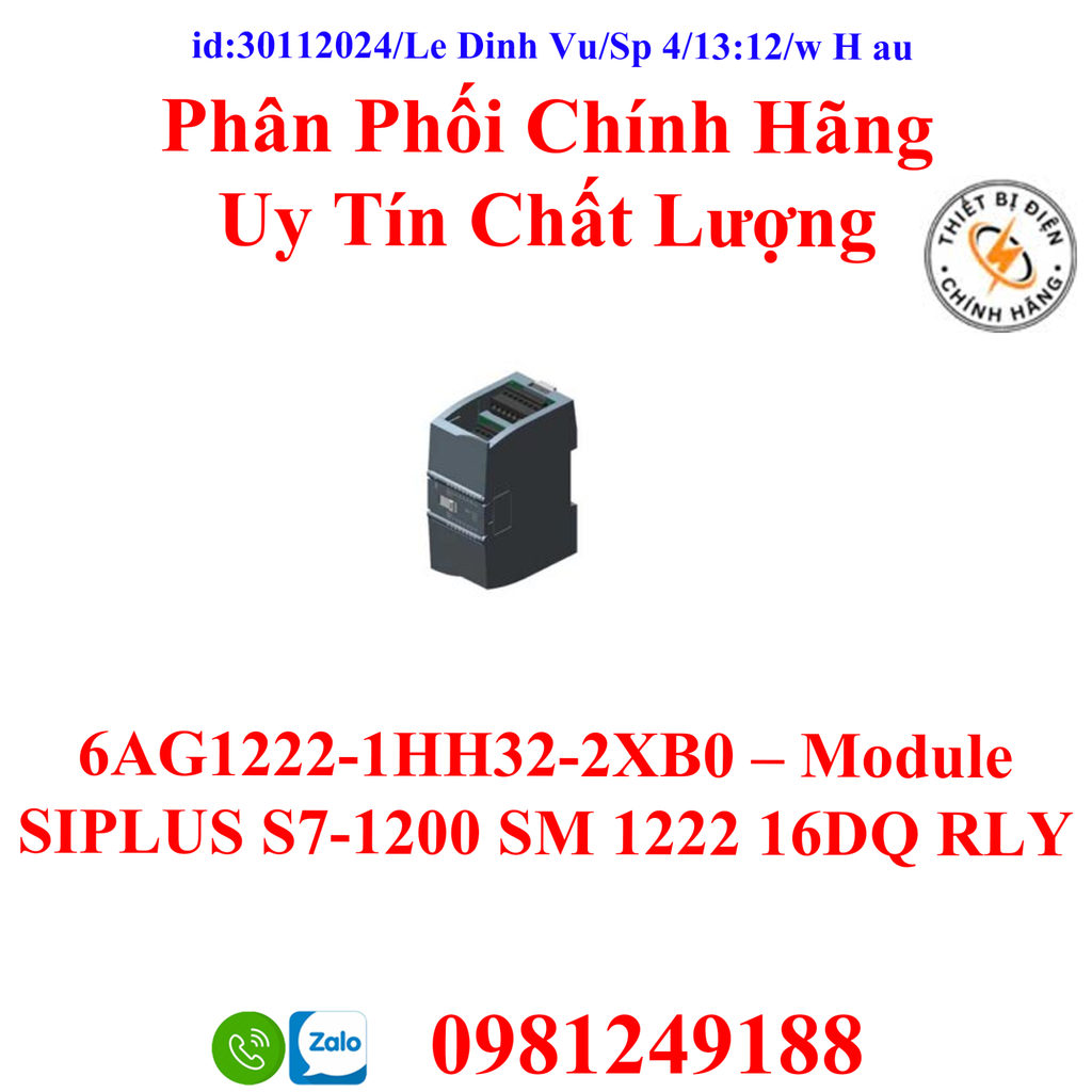 6AG1222-1HH32-2XB0 – Module SIPLUS S7-1200 SM 1222 16DQ RLY ...