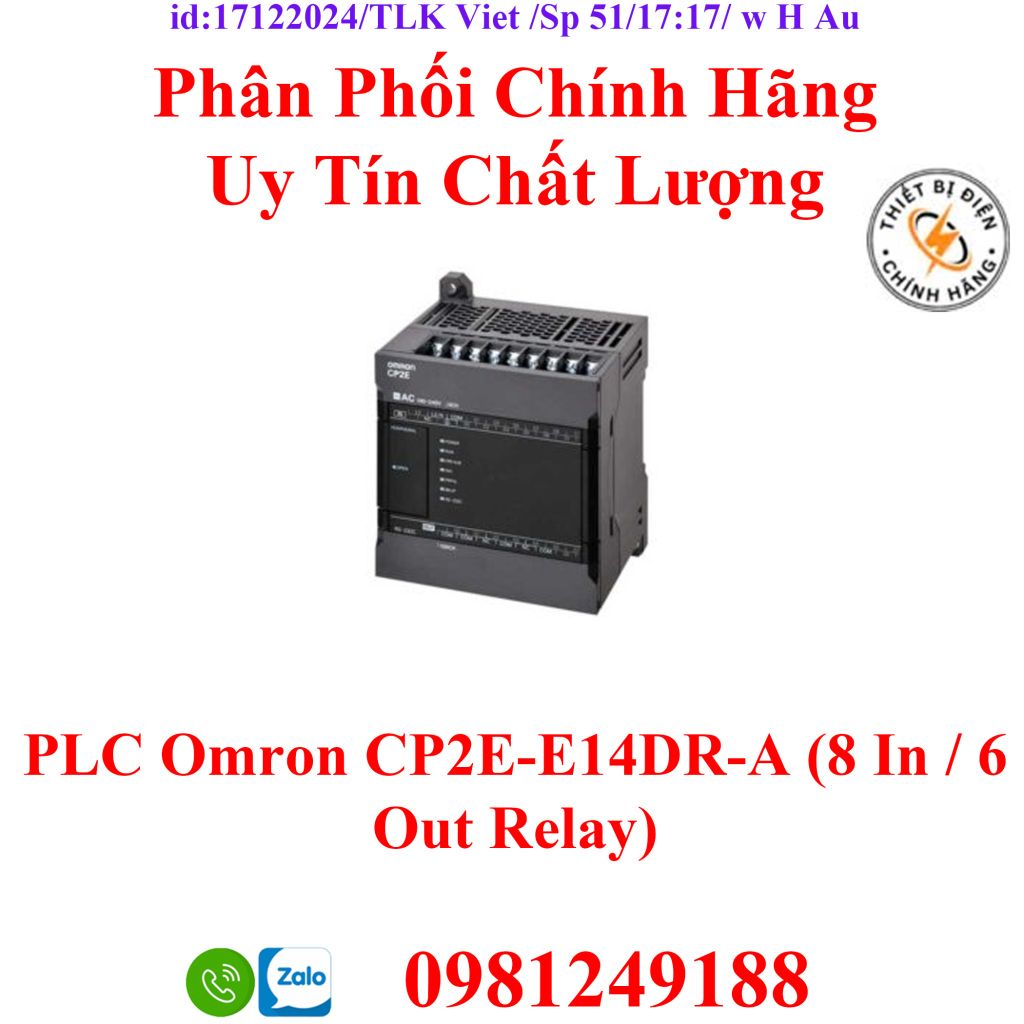 PLC Omron CP2E-E14DR-A (8 In / 6 Out Relay) – thietbidienchinhhang