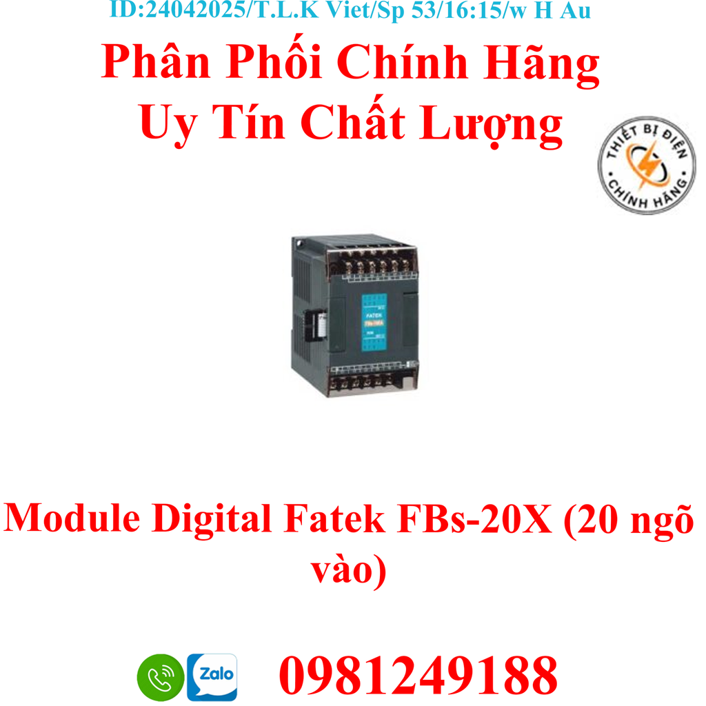 Module Digital Fatek FBs-20X (20 ngõ vào) – thietbidienchinhhang