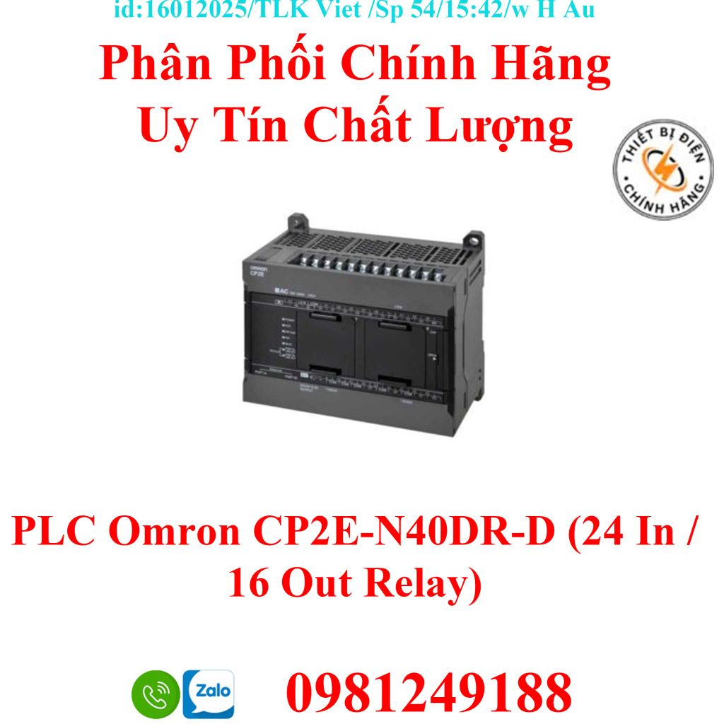 PLC Omron CP2E-N40DR-D (24 In / 16 Out Relay) – thietbidienchinhhang