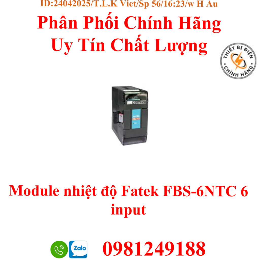 Module nhiệt độ Fatek FBS-6NTC 6 input – thietbidienchinhhang