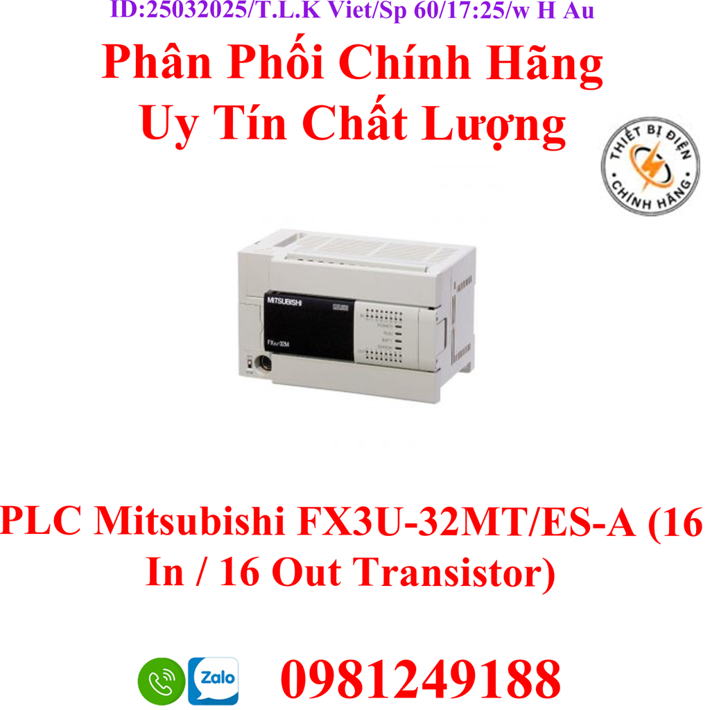PLC Mitsubishi FX3U-32MT/ES-A (16 In / 16 Out Transistor ...