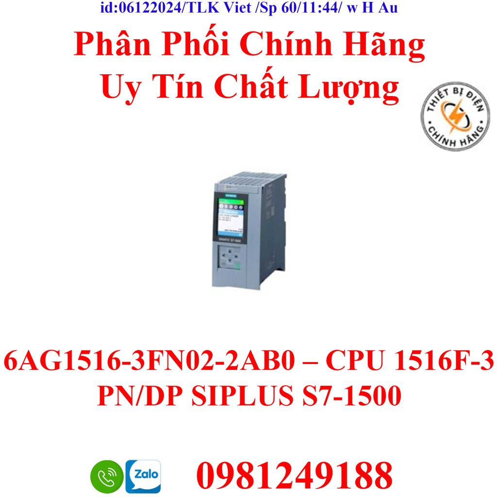 CPU 6AG1516-3FN02-2AB0 – CPU 1516F-3 PN/DP SIPLUS S7-1500 ...