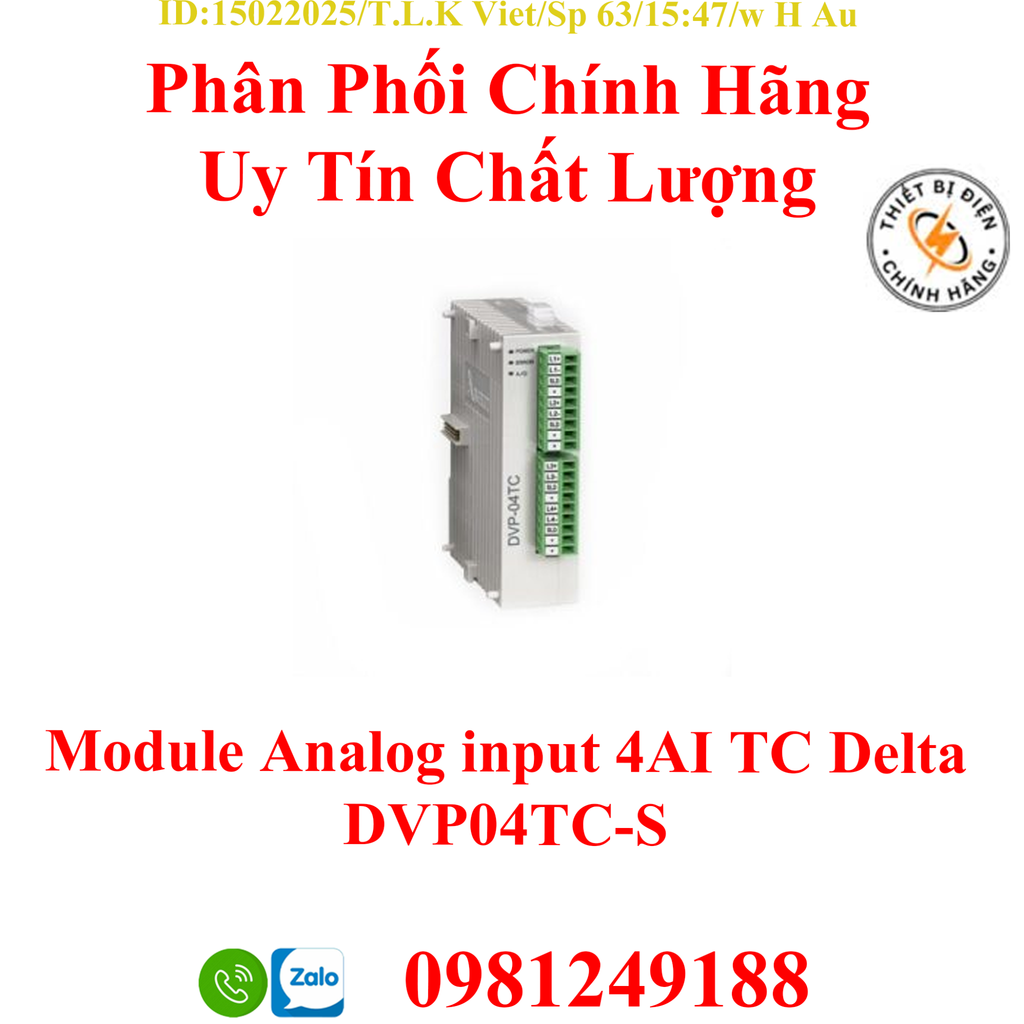 Module Analog input 4AI TC Delta DVP04TC-S – thietbidienchinhhang