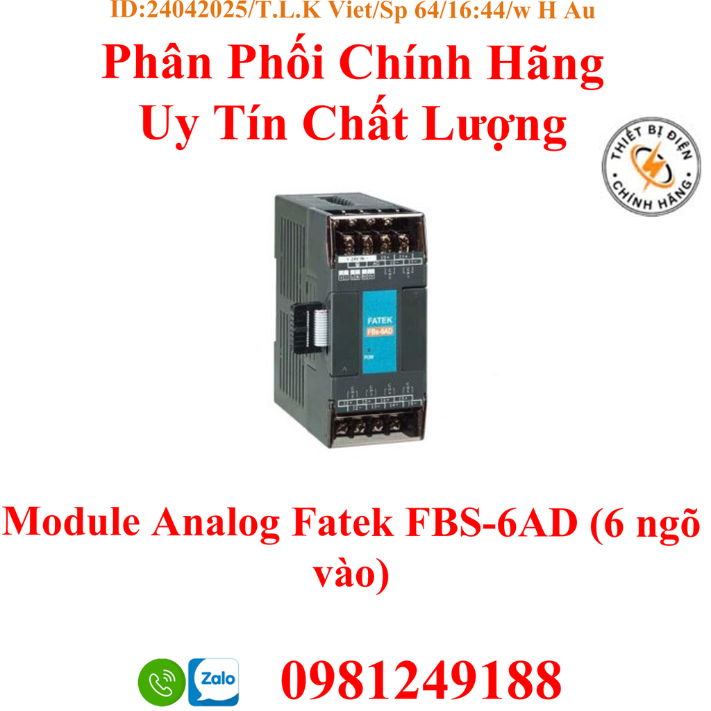 Module Analog Fatek FBS-6AD (6 ngõ vào) – thietbidienchinhhang