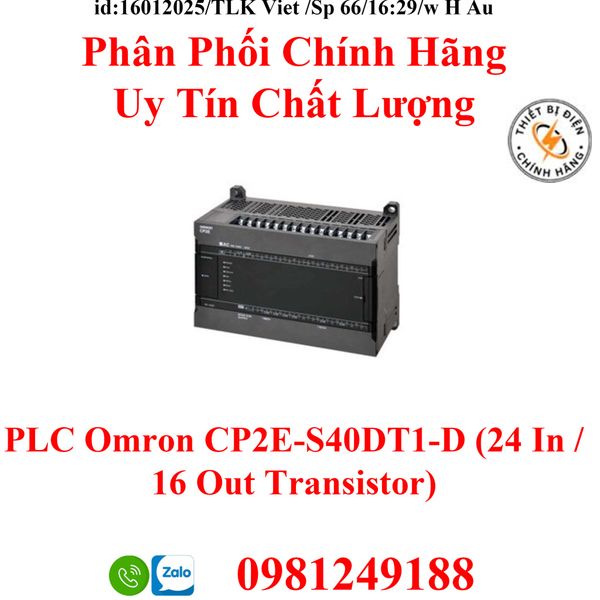 PLC Omron CP2E-S40DT1-D (24 In / 16 Out Transistor) – thietbidienchinhhang