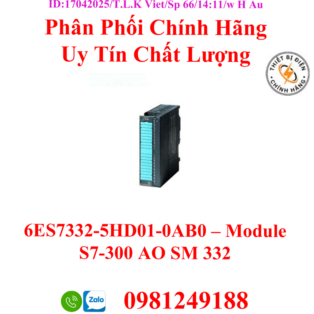 Module 6ES7332-5HD01-0AB0 – Module S7-300 AO SM 332 – thietbidienchinhhang