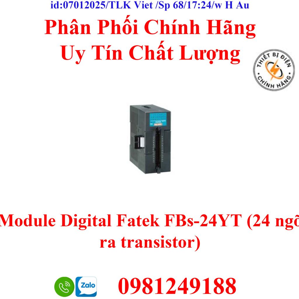 Module Digital Fatek FBs-24YT (24 ngõ ra transistor) – thietbidienchinhhang