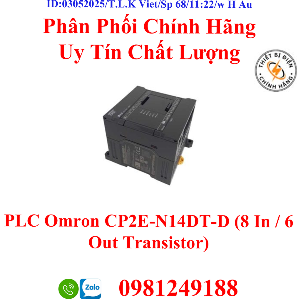 PLC Omron CP2E-N14DT-D (8 In / 6 Out Transistor) – thietbidienchinhhang