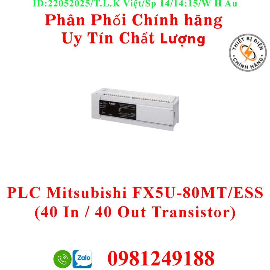 PLC Mitsubishi FX5U-80MT/ESS (40 In / 40 Out Transistor) – thietbidienchinhhang