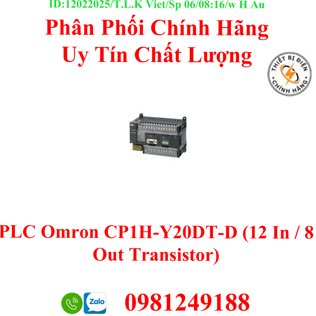 PLC Omron CP1H-Y20DT-D (12 In / 8 Out Transistor) – thietbidienchinhhang