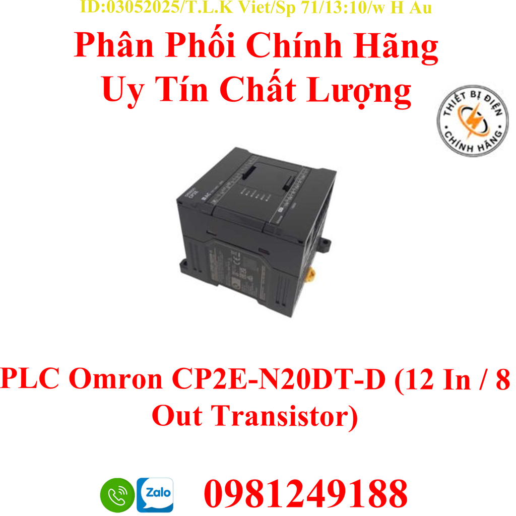 PLC Omron CP2E-N20DT-D (12 In / 8 Out Transistor) – thietbidienchinhhang