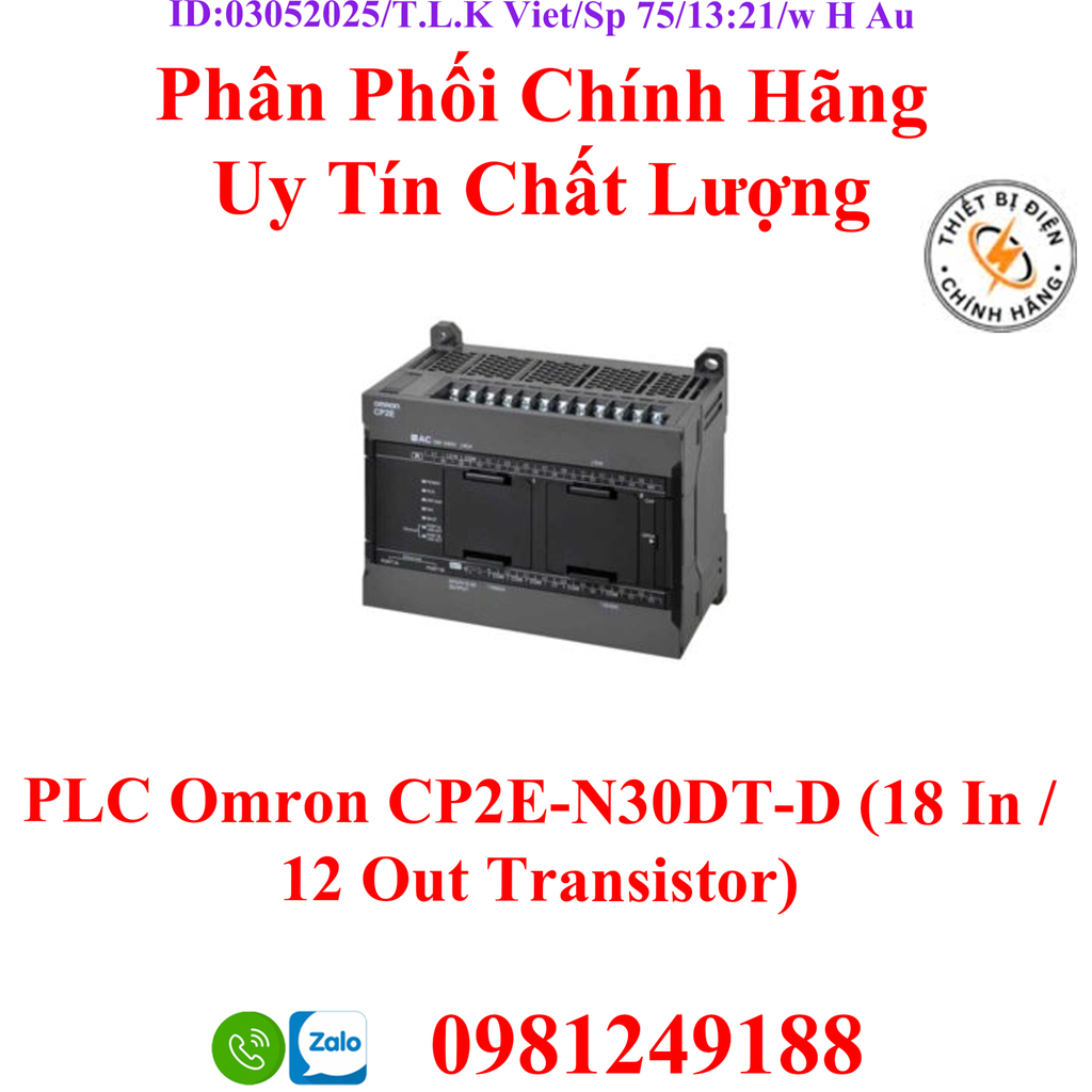 PLC Omron CP2E-N30DT-D (18 In / 12 Out Transistor) – thietbidienchinhhang
