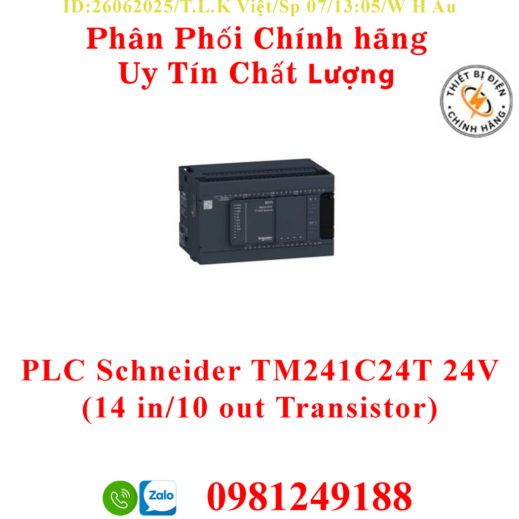 PLC Schneider TM241C24T 24V (14 in/10 out Transistor ...