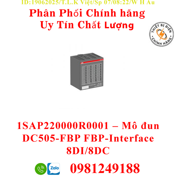 Module 1SAP220000R0001 – Mô đun DC505-FBP FBP-Interface 8DI/8DC ...