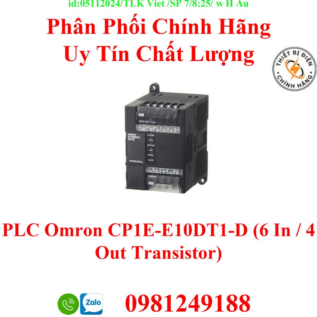PLC Omron CP1E-E10DT1-D (6 In / 4 Out Transistor) – thietbidienchinhhang