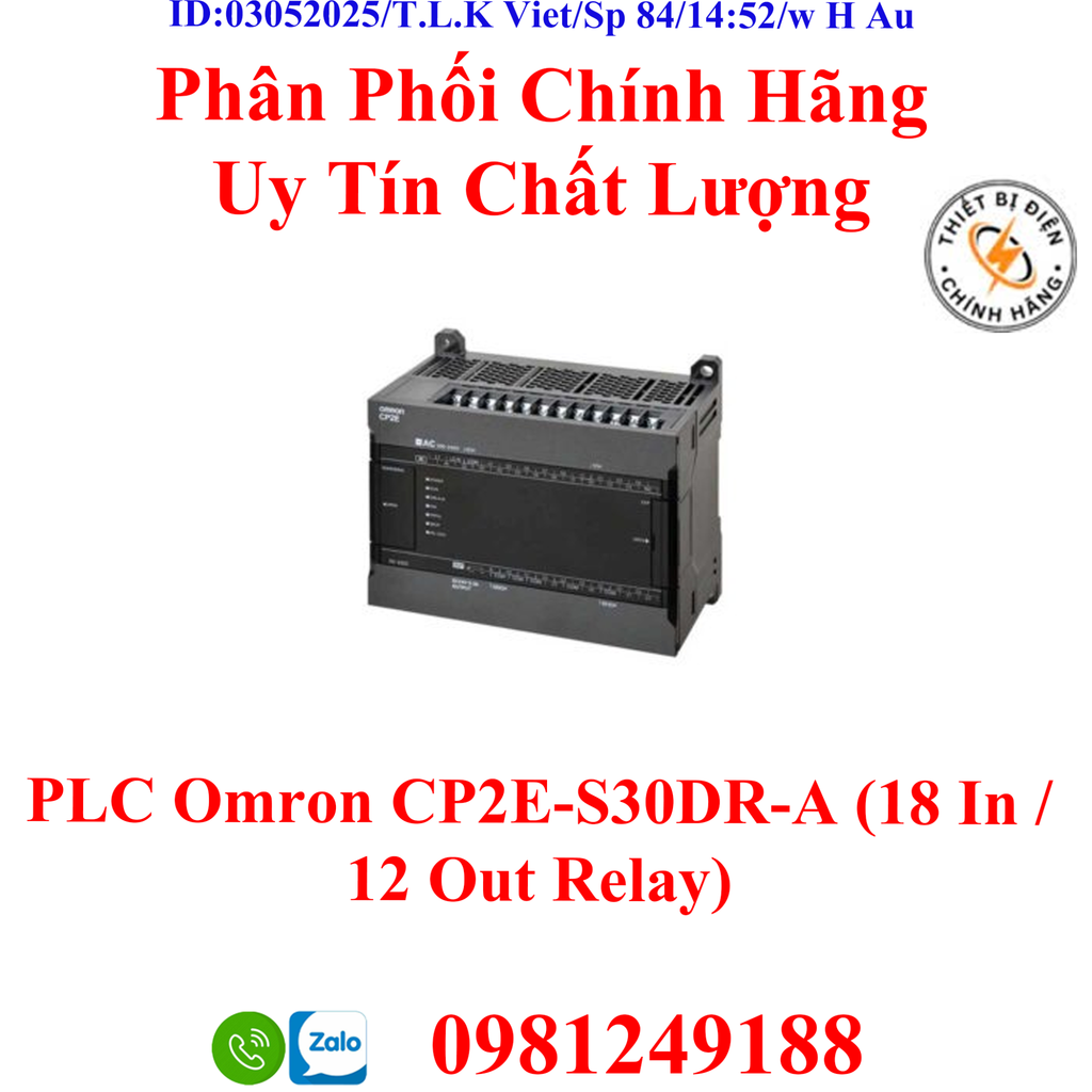 PLC Omron CP2E-S30DR-A (18 In / 12 Out Relay) – thietbidienchinhhang
