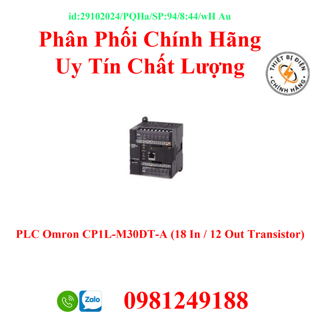 PLC Omron CP1L-M30DT-A (18 In / 12 Out Transistor) – thietbidienchinhhang