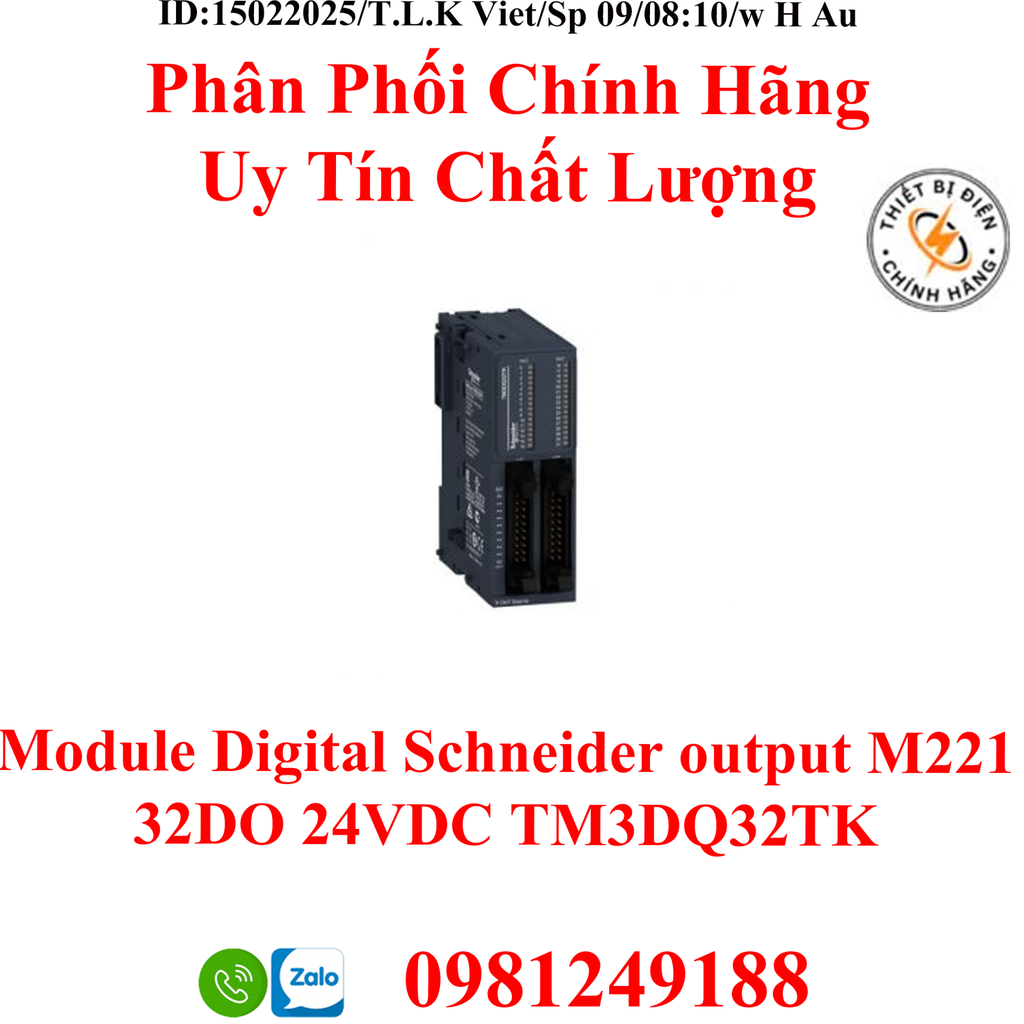 Module Digital Schneider output M221 32DO 24VDC TM3DQ32TK – thietbidienchinhhang