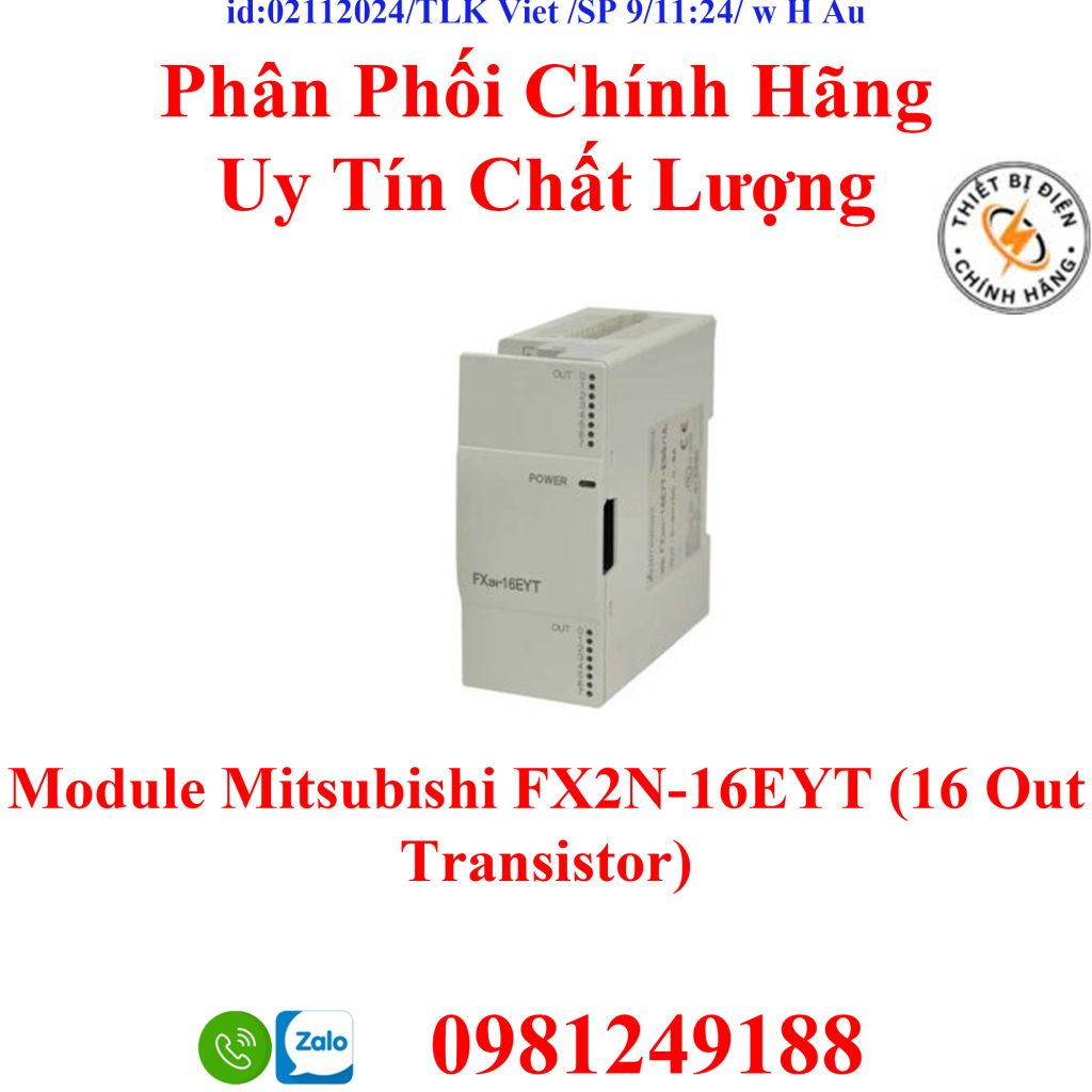Module Mitsubishi FX2N-16EYT (16 Out Transistor) – thietbidienchinhhang